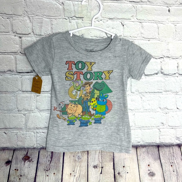 Disney | Shirts & Tops | Disneys Toy Story Graphics Tshirt 2m Gray ...